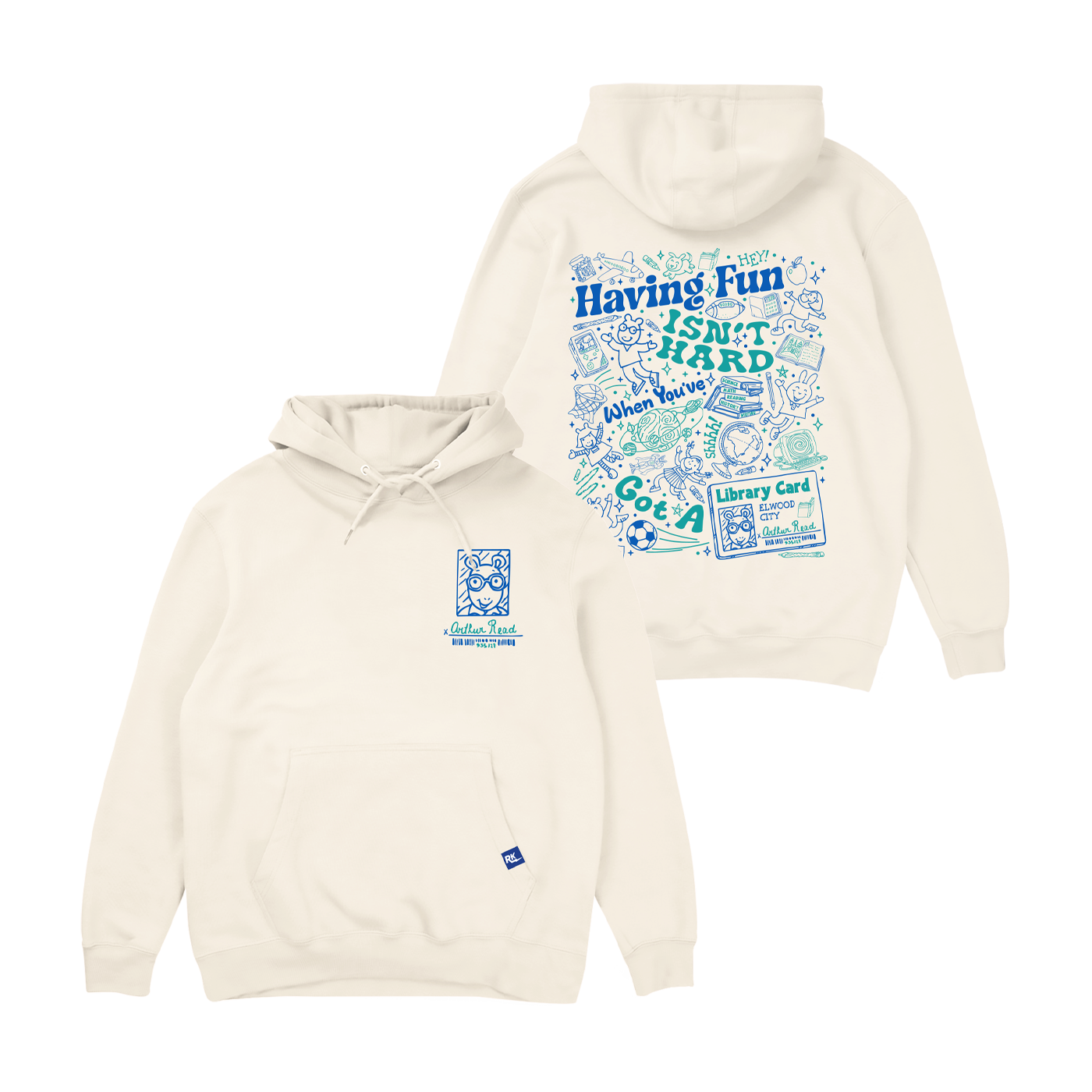 Arthur Library Card Hoodie - Ivory – Retrokid.ca