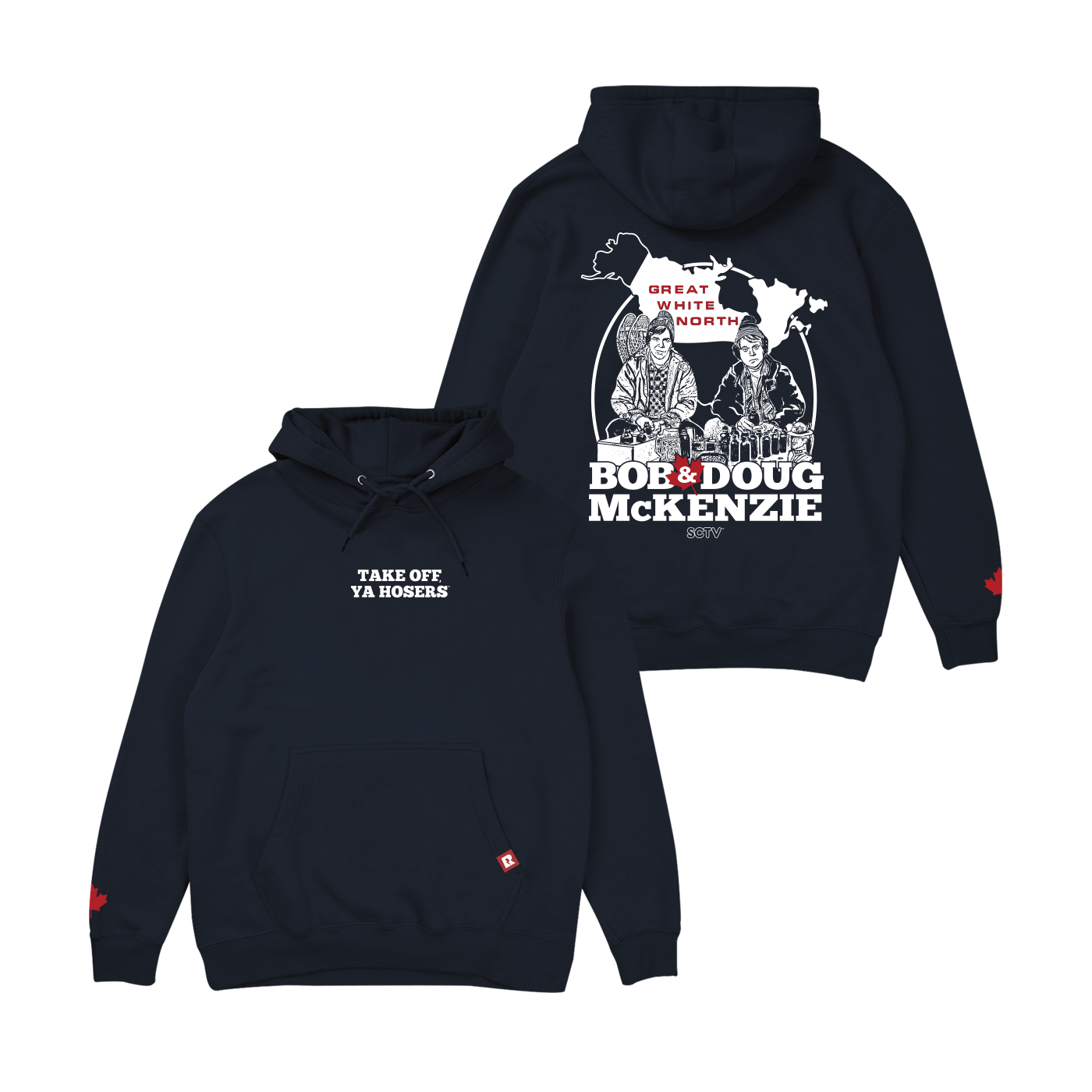 SCTV Bob & Doug Hoser Hoodie - Navy – Retrokid.ca