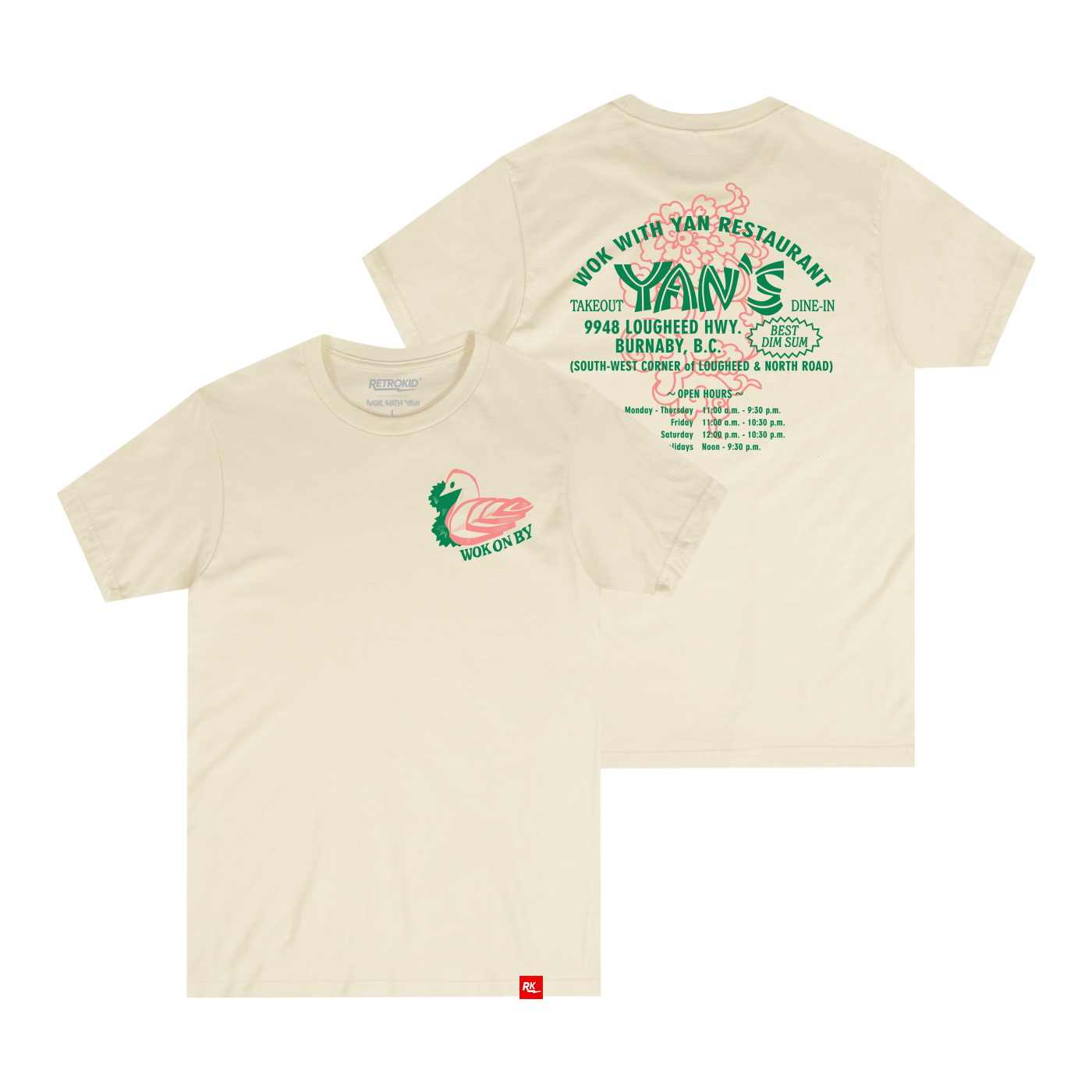 Wok With Yan Wok On By T-Shirt - Ivory – Retrokid.ca